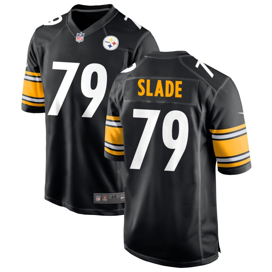 Jacob Slade Men's Nike Black Pittsburgh Steelers Custom Game Jersey ...