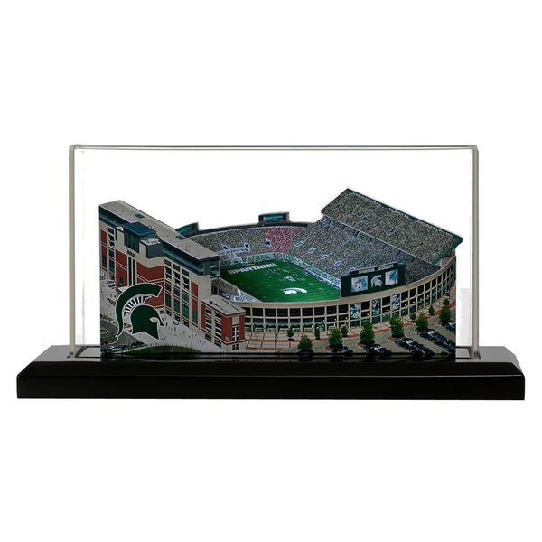 Michigan State Spartans 13" x 6" Light Up Stadium with Display Case ...