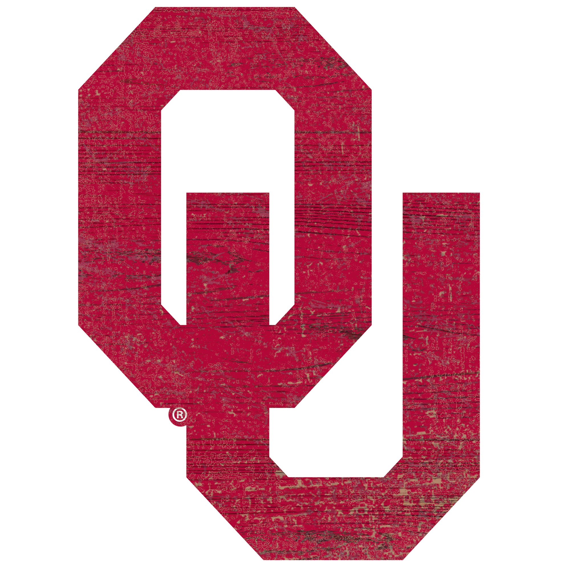 Oklahoma Sooners Distressed Logo Cutout Sign – Fan Day Nation