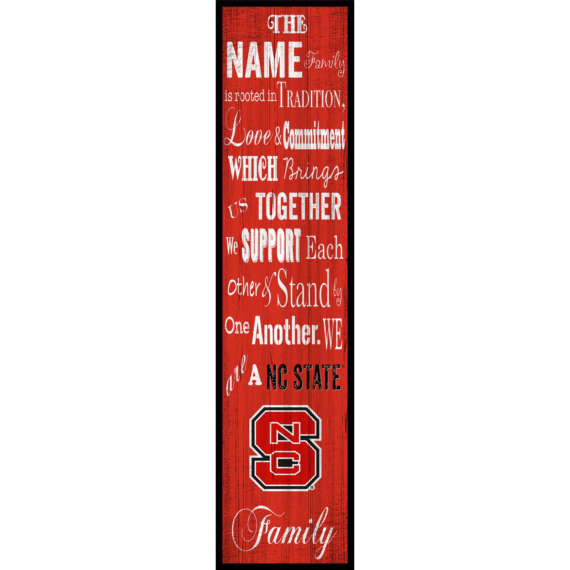NC State Wolfpack 6'' x 24'' Personalized Family Banner Sign – Fan Day ...