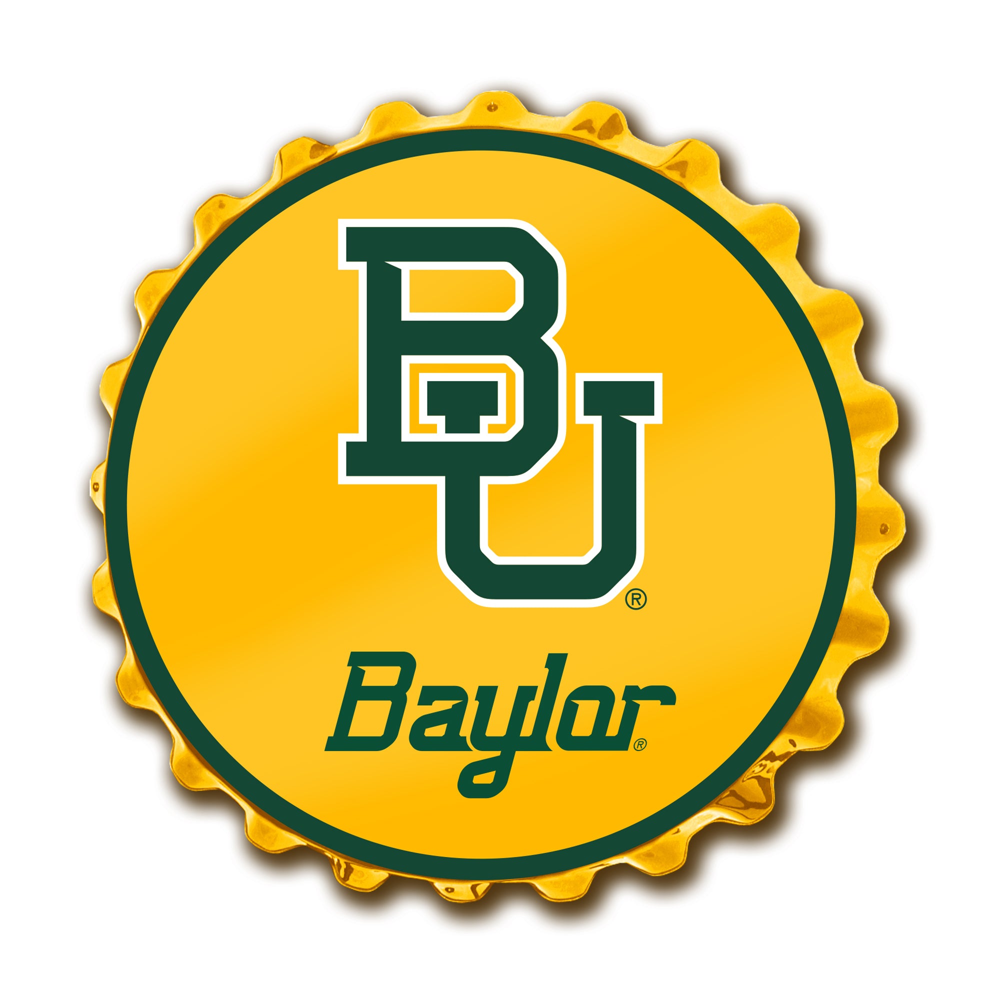 Baylor Bears 19'' x 19'' Wordmark Bottle Cap Wall Sign – Fan Day Nation