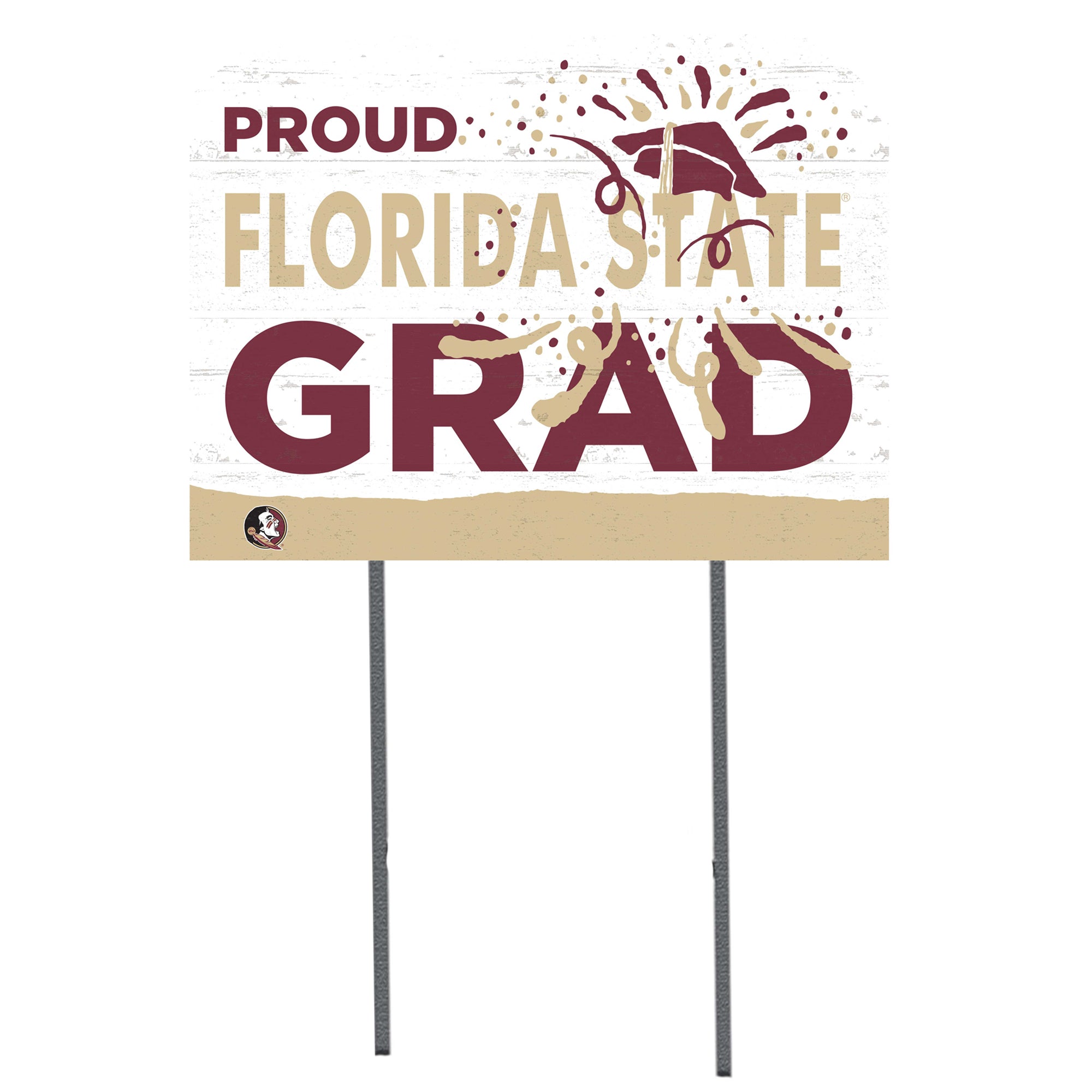 Florida State Seminoles 18'' x 24'' Proud Grad Yard Sign – Fan Day Nation