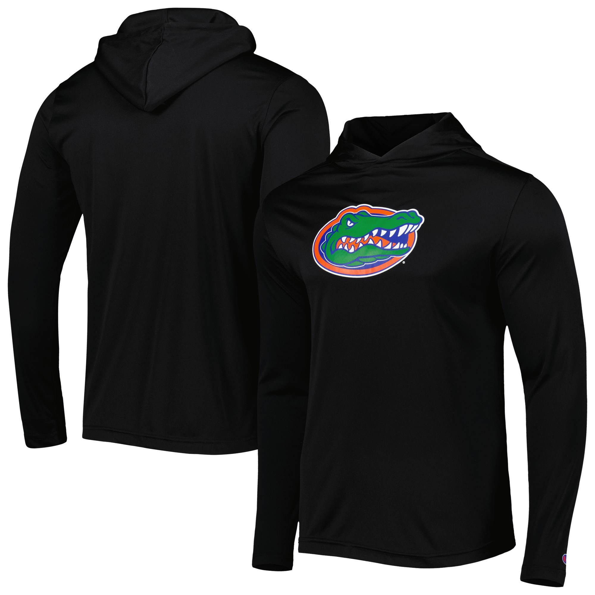 Men's Champion Black Florida Gators Logo Long Sleeve Hoodie T-Shirt ...