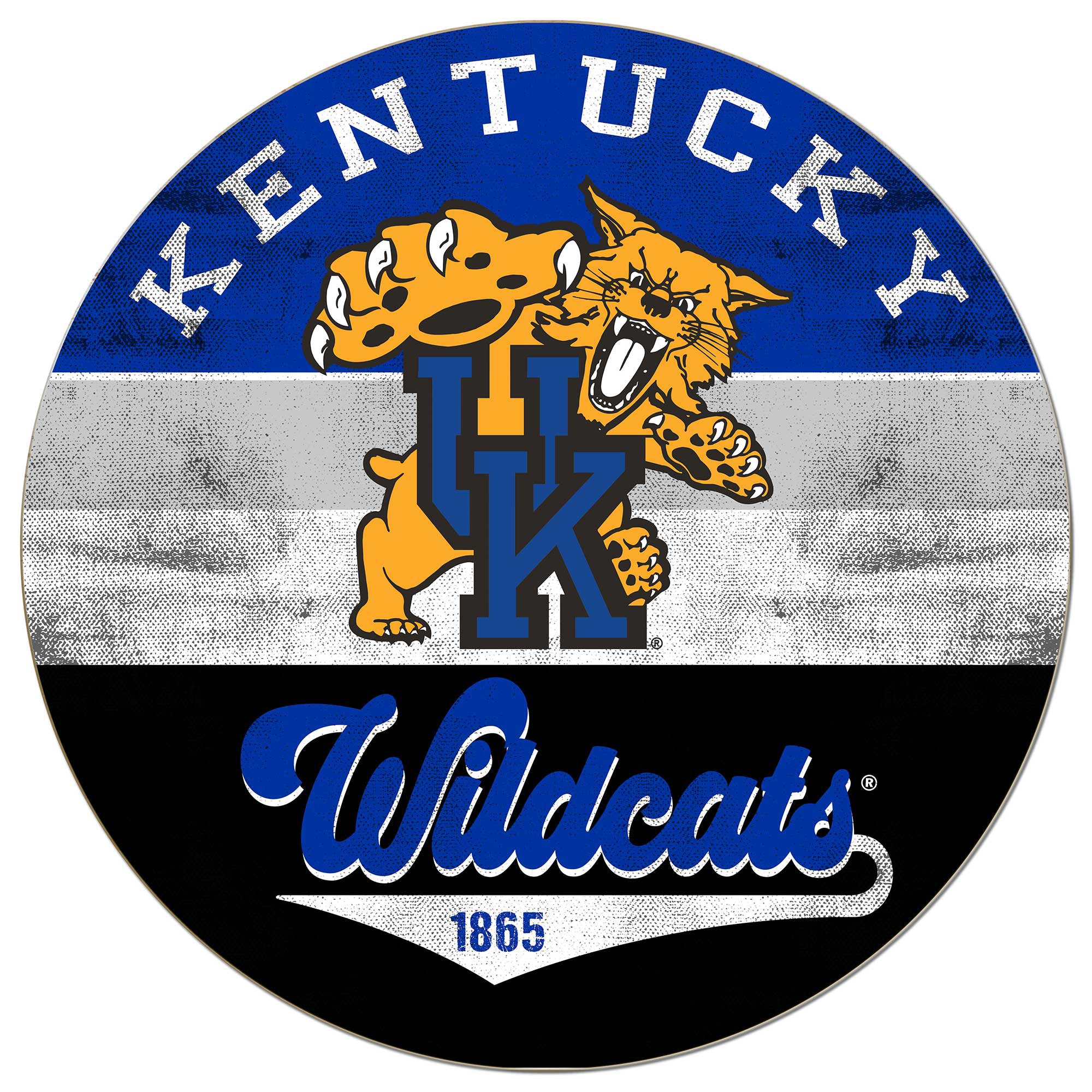 Kentucky Wildcats 20'' x 20'' Retro Logo Circle Sign – Fan Day Nation