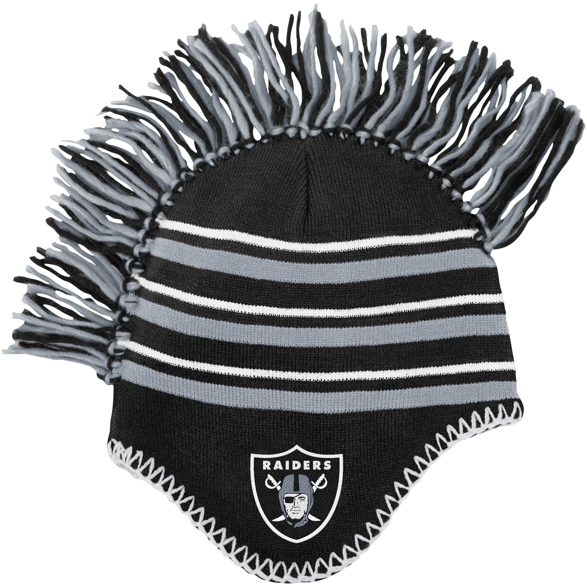 Preschool Black Las Vegas Raiders Mohawk Stripe Knit Hat – Fan Day Nation