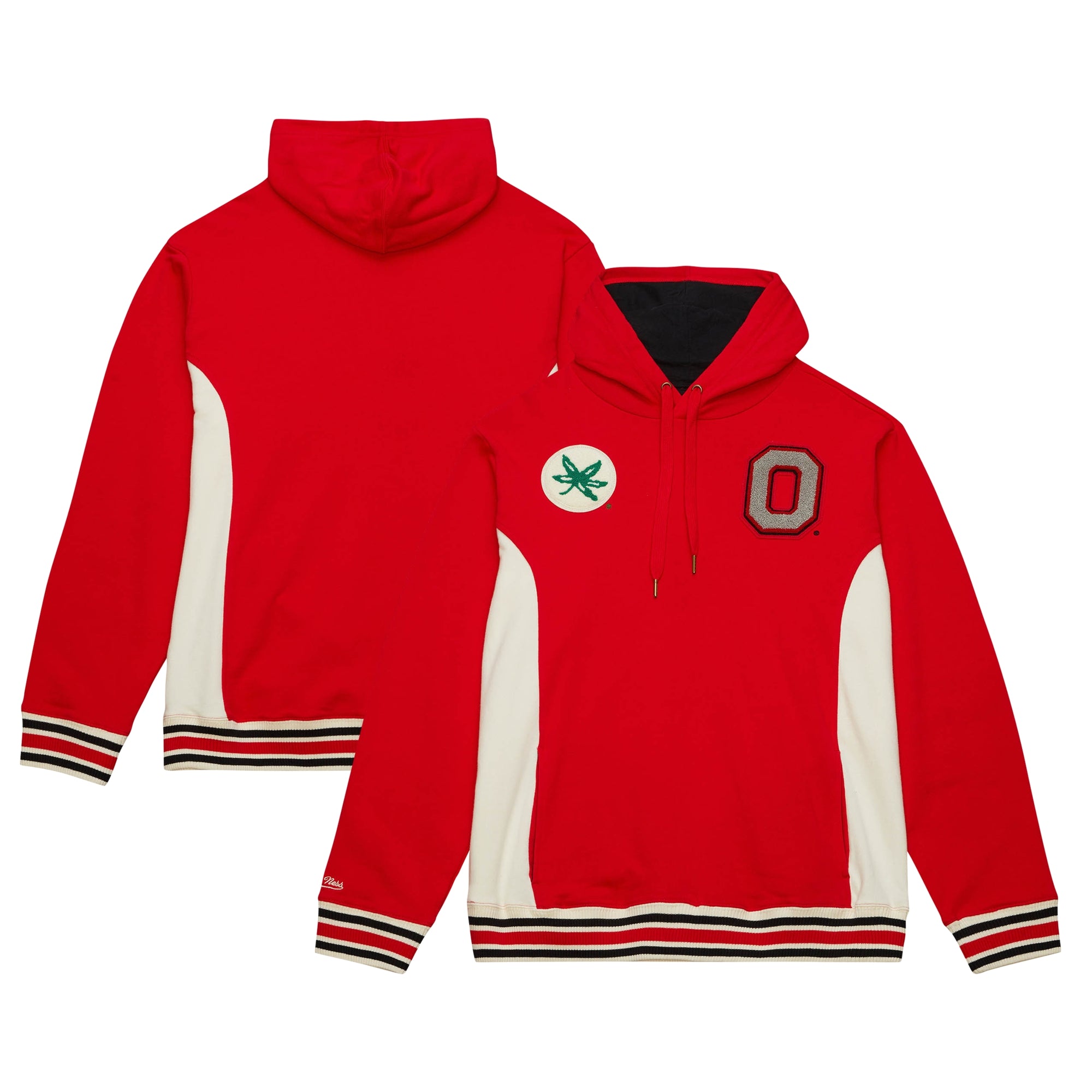 Men's Mitchell & Ness Scarlet Ohio State Buckeyes Team Legacy French T ...