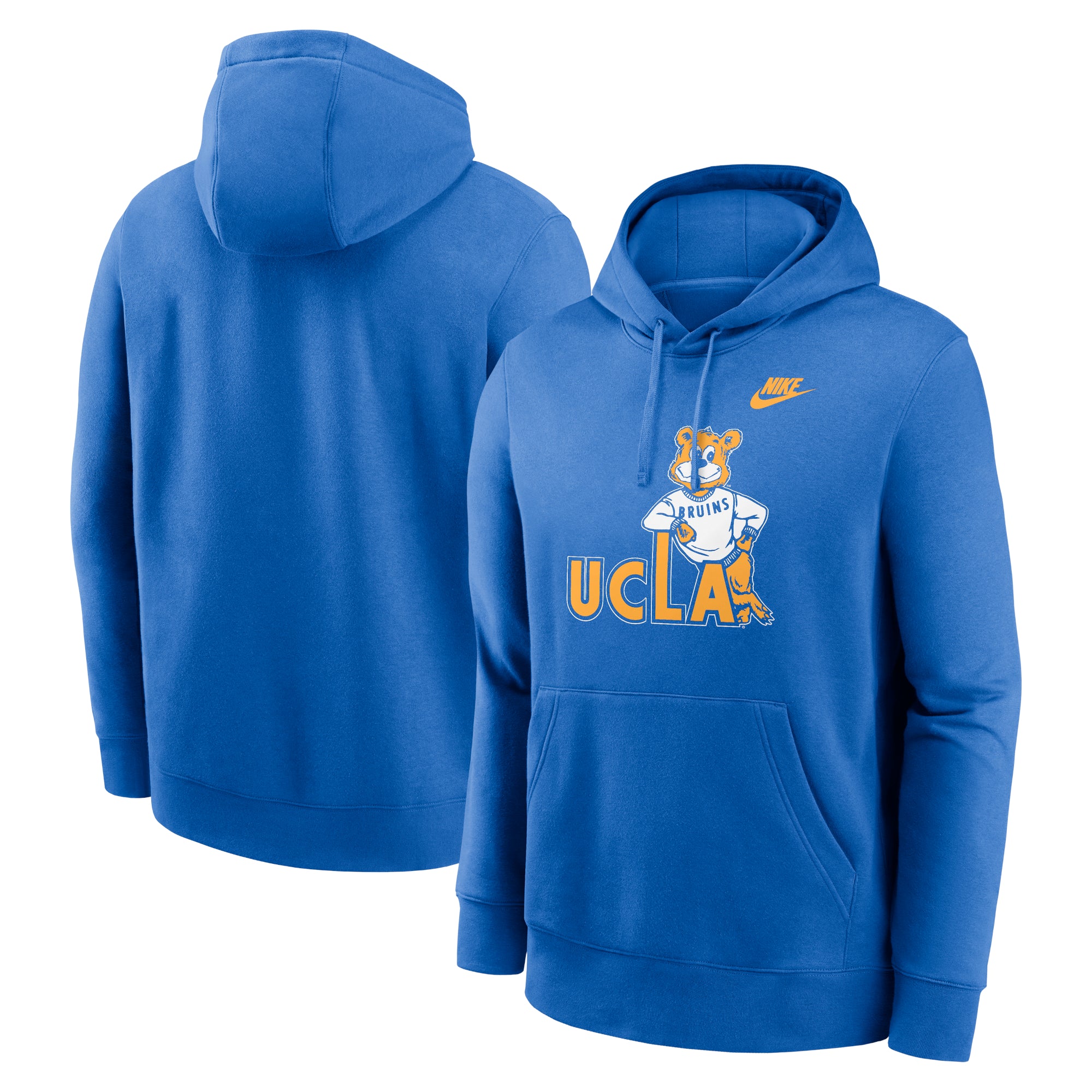 Men's Nike Blue UCLA Bruins Legacy Logo Club Fleece Pullover Hoodie ...