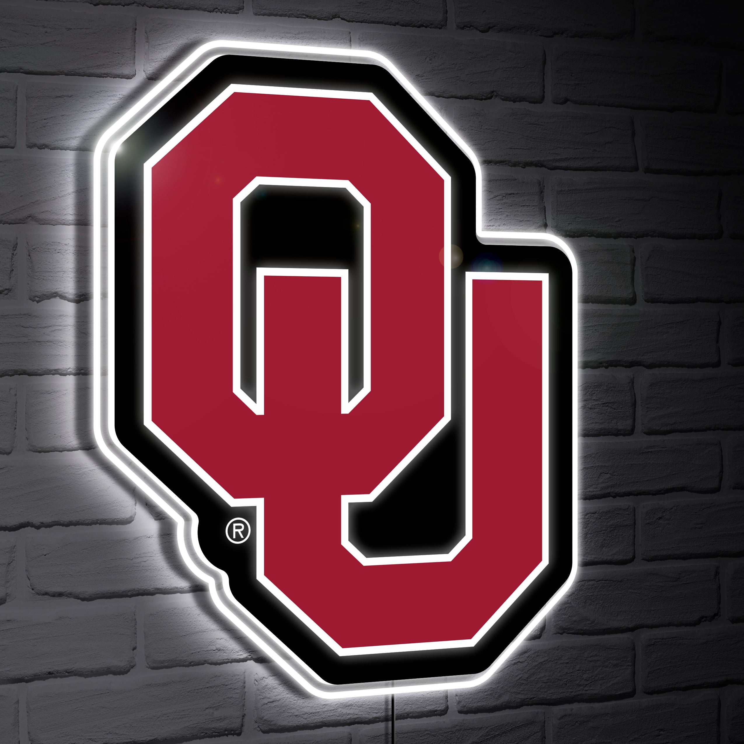 Oklahoma Sooners LED Team Logo Shaped Lighted Wall Sign – Fan Day Nation