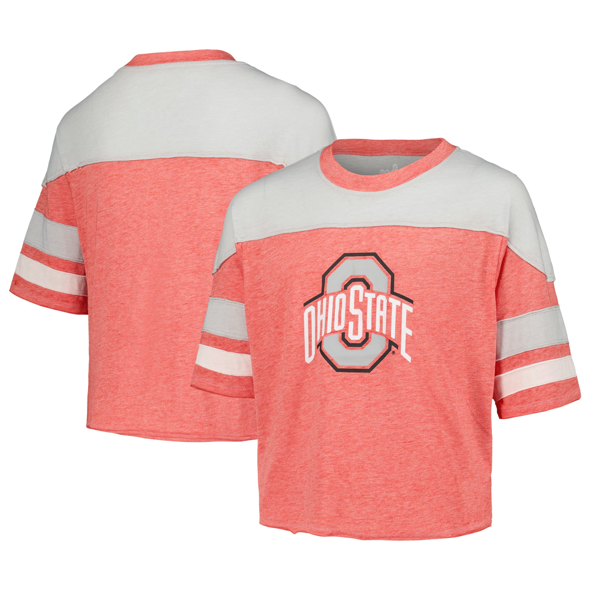 Girls Youth Scarlet Ohio State Buckeyes Sunday Friday Sleeve Stripe Je ...