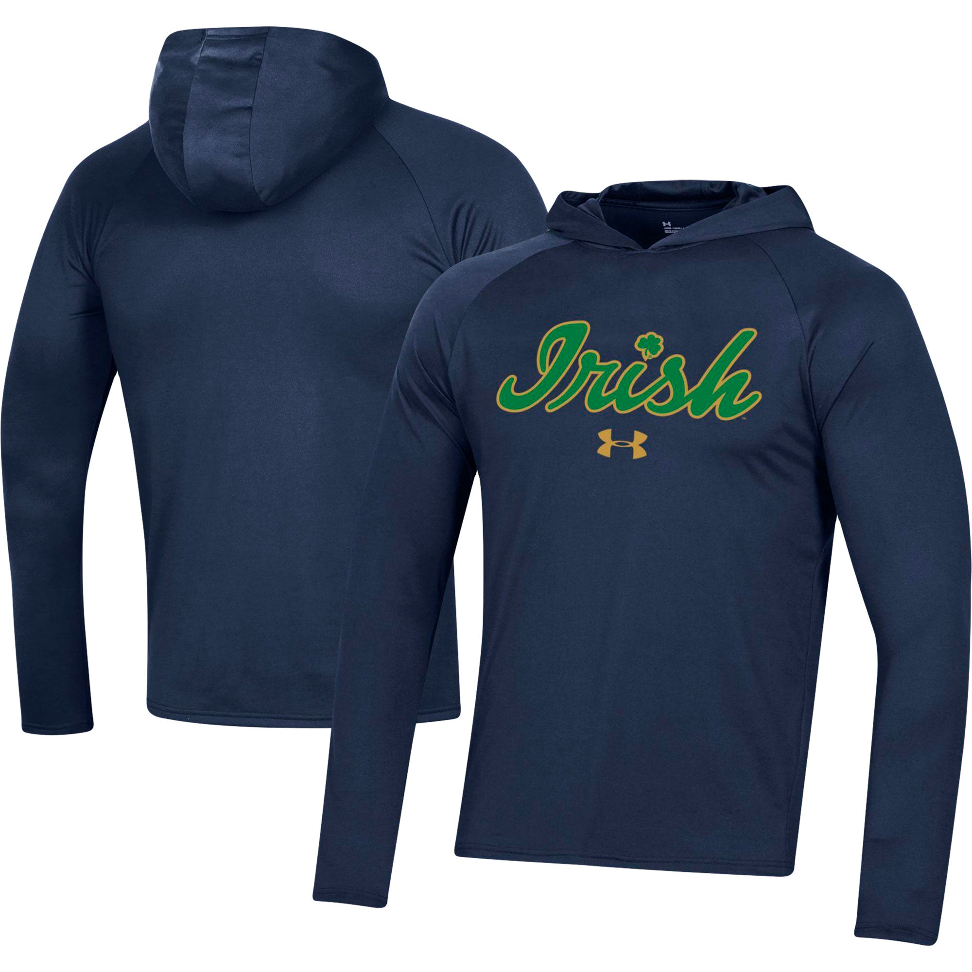 Men's Under Armour Navy Notre Dame Fighting Irish School Logo Raglan L ...